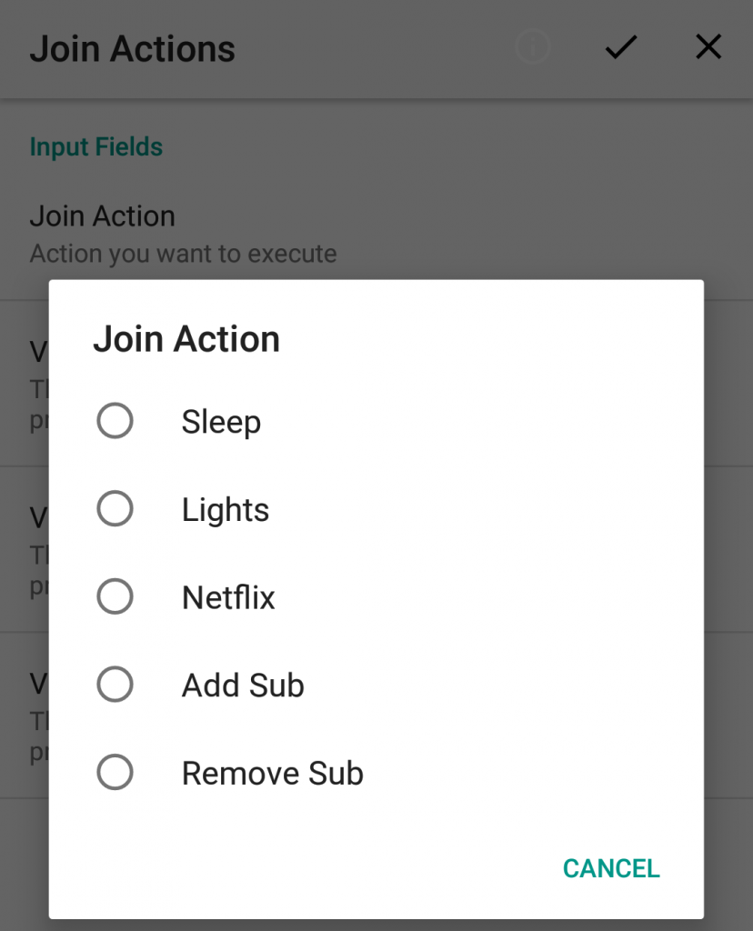 Actions – Tasker and Join